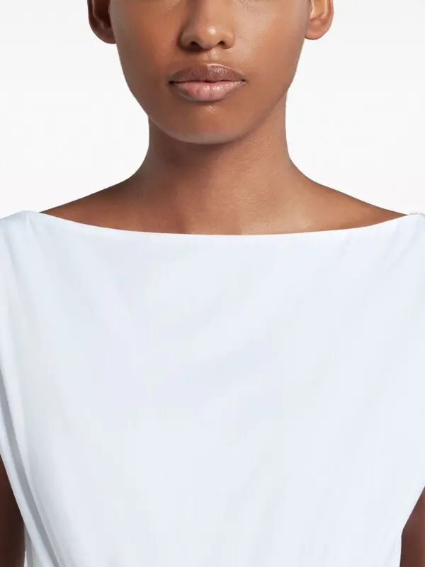 Marni Boat-neck Cotton Midi Dress