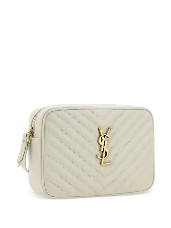 Saint Laurent Lou Quilted Shoulder Bag - Neutrals