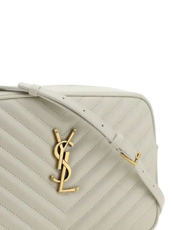 Saint Laurent Lou Quilted Shoulder Bag - Neutrals
