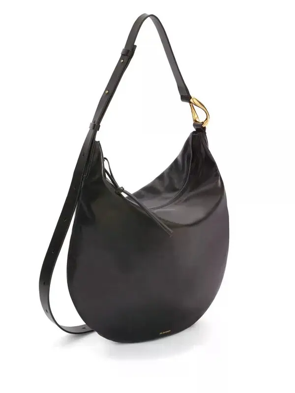 JIL SANDER Medium Moon Leather Shoulder Bag