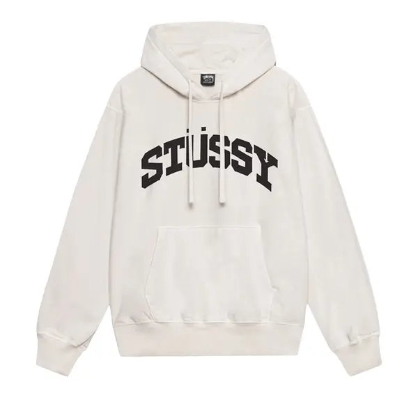StÜssy Block Sport Pigment Dyed Hoodie - White