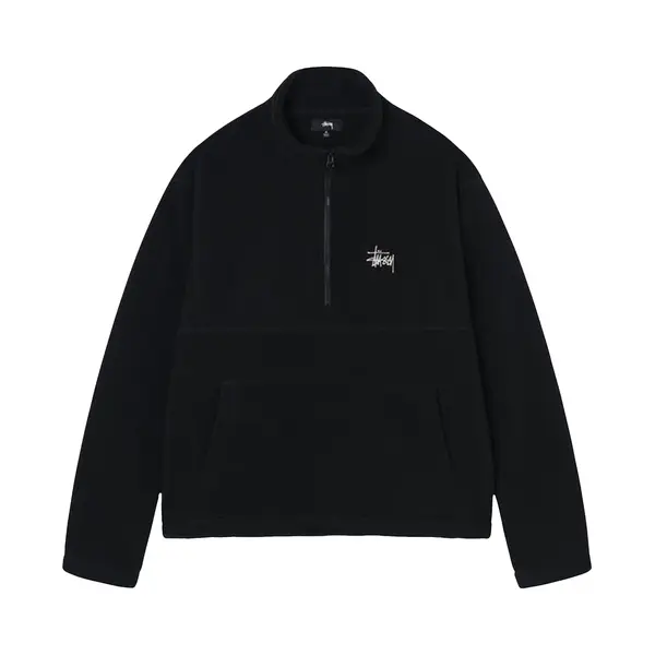 StÜssy Half Zip Mock Neck - Black