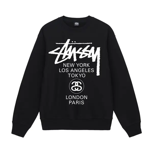 StÜssy World Tour Crew - Black