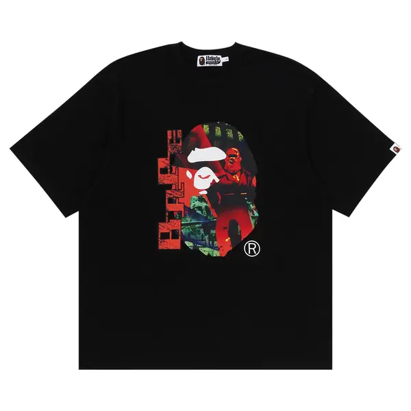 A BATHING APE Head Graphic Tee - Black