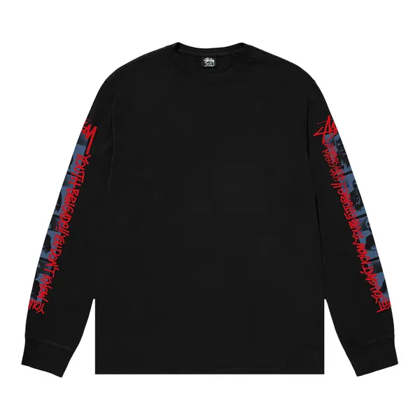 StÜssy Youth Brigade Pigment Dyed Long-sleeve Tee - Black