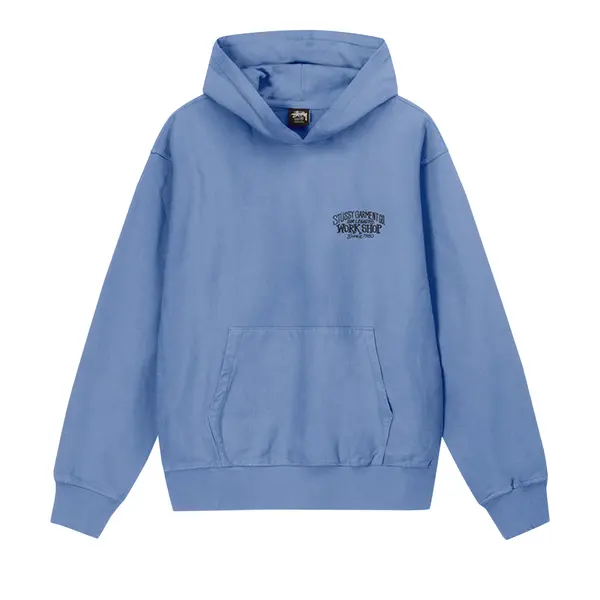 StÜssy X Our Legacy Work Shop Surfman Pigment Dyed Hoodie - Blue