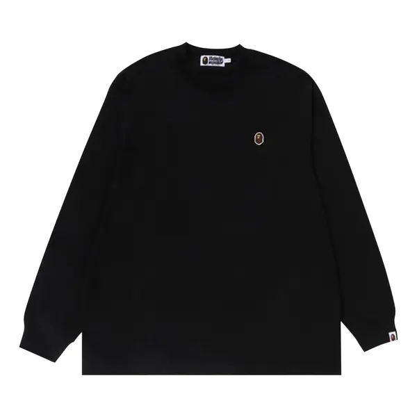 A BATHING APE Ape Head One Point Long-sleeve Tee - Black