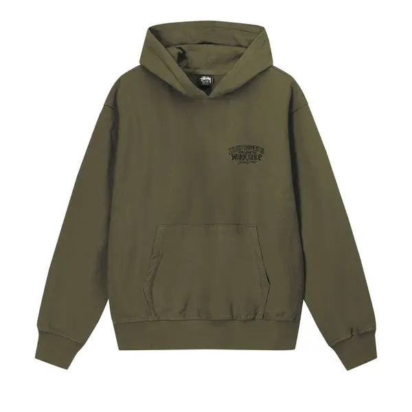 StÜssy X Our Legacy Work Shop Surfman Pigment Dyed Hoodie - Green