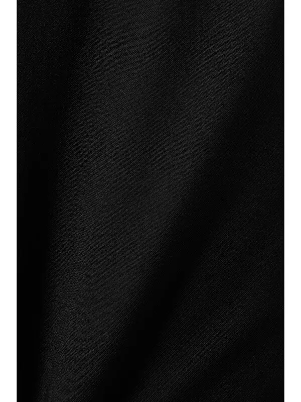 Alaïa Archetypes Belted Wool-blend Gabardine Wide-leg Pants - Black