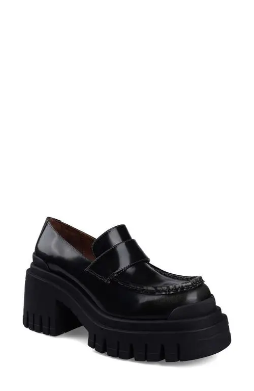 ZIGI Orlana Platform Loafer - Black/gray Leather