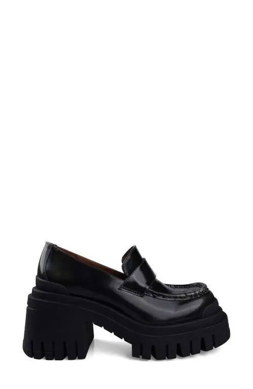 ZIGI Orlana Platform Loafer - Black/gray Leather