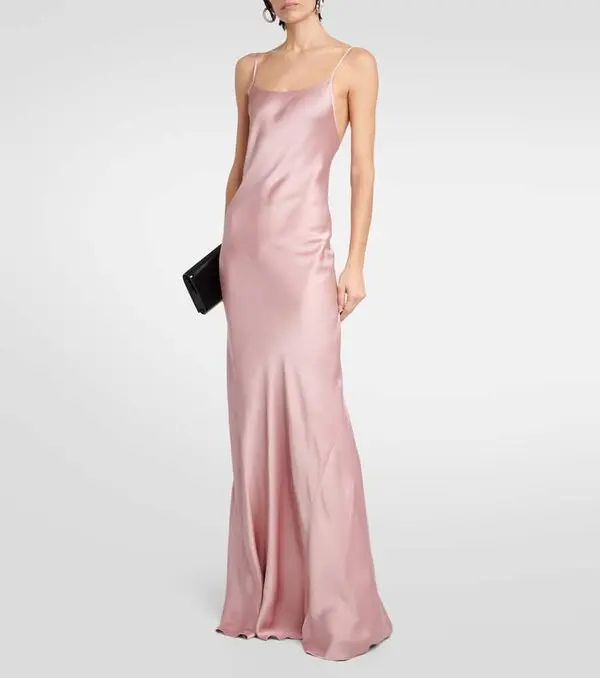 victoria beckham cami floor-length dress Victoria Beckham Cami Maxi Slip Dress - Pink - 30% Off
