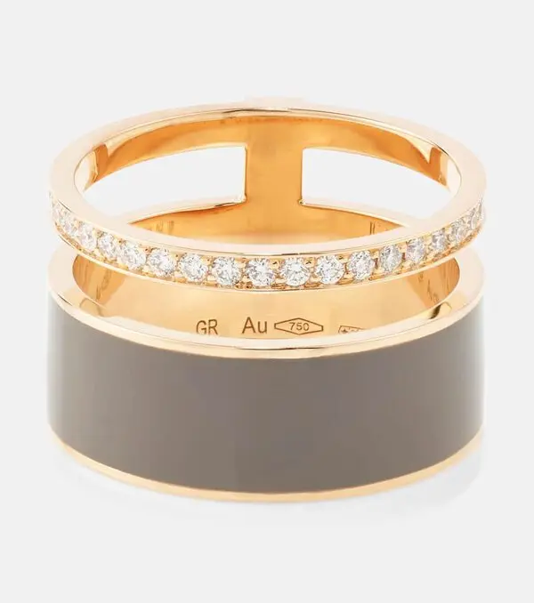 REPOSSI Berbere Chromatic 18k Rose Gold Ring With Diamonds - Metallic