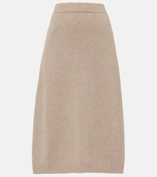 Brunello Cucinelli Wool And Silk-blend Midi Skirt