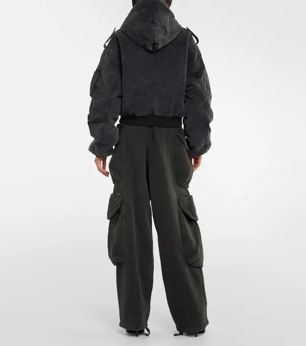Entire Studios W2 Cropped Bomber Jacket - Black | Editorialist