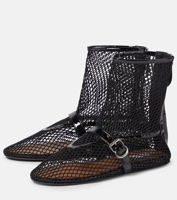 Alaïa Fishnet Ankle Boots