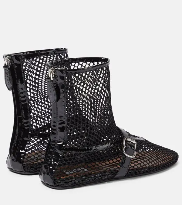 Alaïa Fishnet Ankle Boots