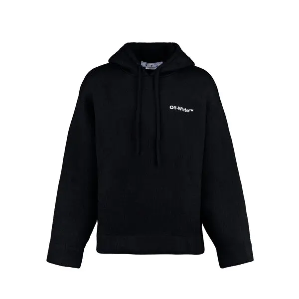 Off-White Knitted Hoodie - Black