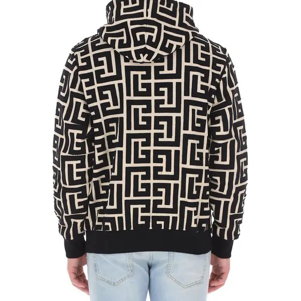 Balmain Monogrammed Hooded Sweatshirt
