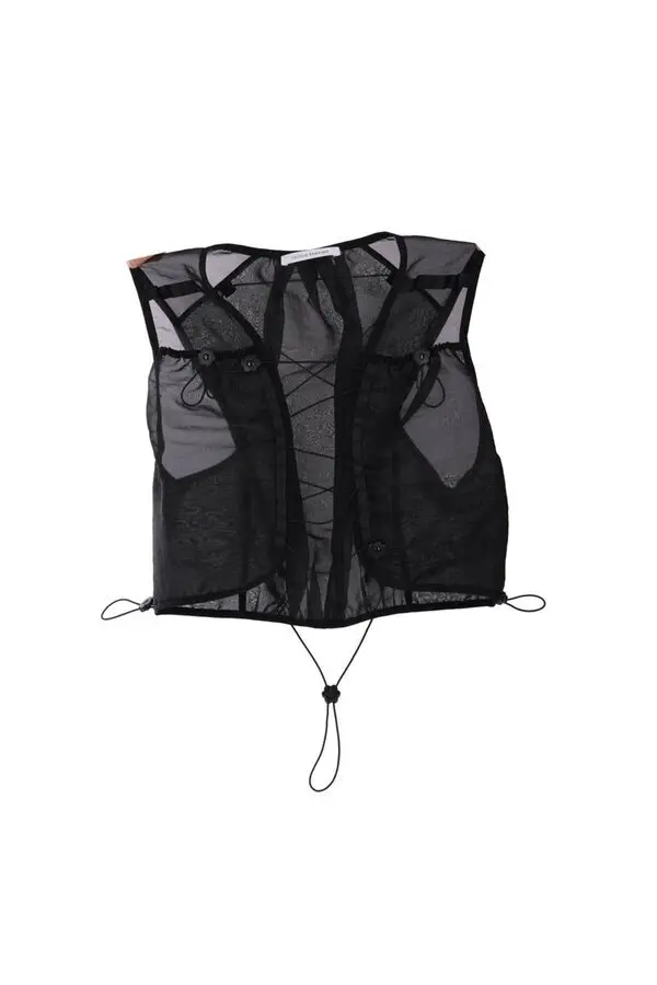Cecilie Bahnsen Cropped Vest - Black