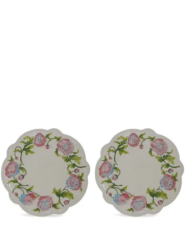 LES-OTTOMANS Ortensie Ceramic Presentation Plates