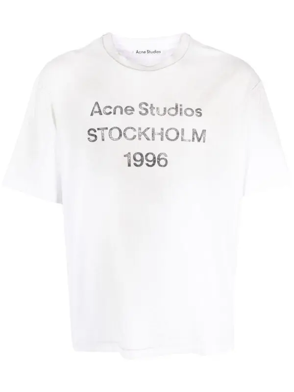 Acne Studios Logo-print T-shirt - Neutrals