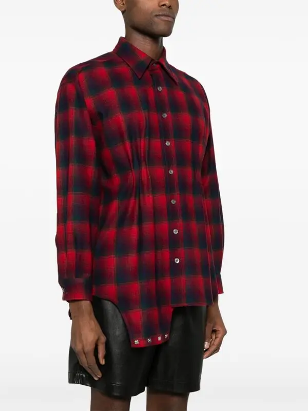 MAISON MARGIELA X Pendleton Checked Wool Playsuit Shirt