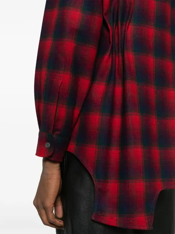 MAISON MARGIELA X Pendleton Checked Wool Playsuit Shirt
