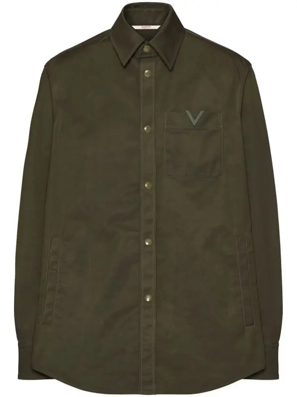 Valentino Garavani V-detail Shirt Jacket - Green
