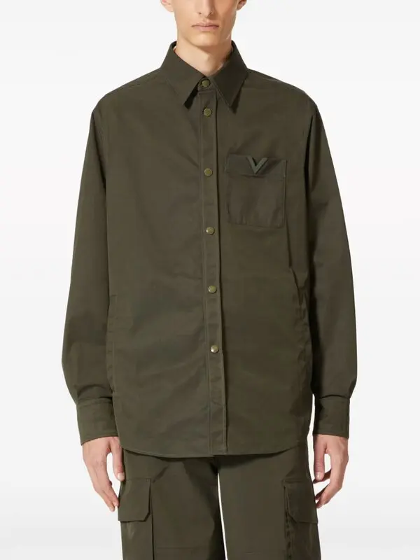 Valentino Garavani V-detail Shirt Jacket - Green