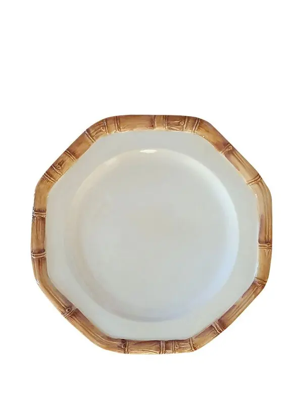 LES-OTTOMANS Bamboo Ceramic Dinner Plates