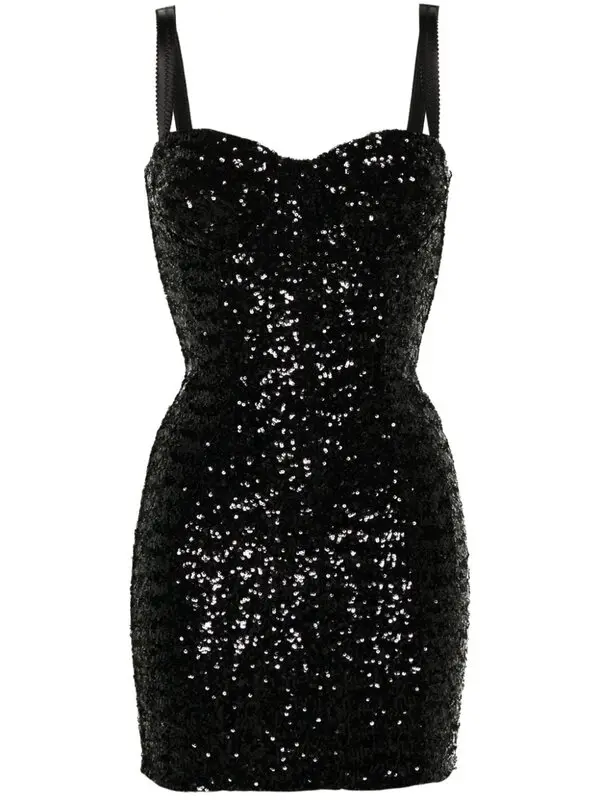 Dolce & Gabbana Sequin Embellished Mini Dress