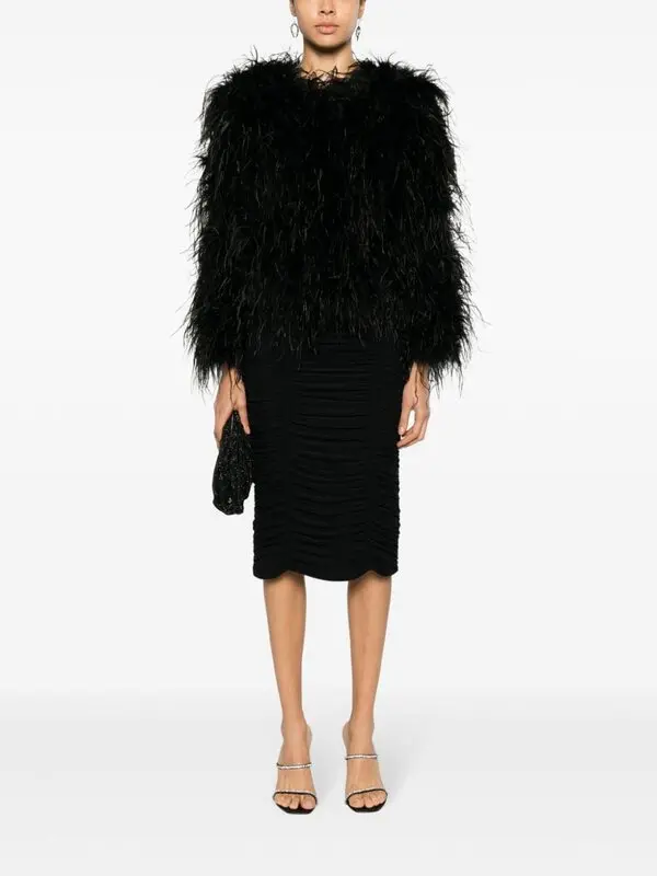 NISSA Ostrich Feather Jacket