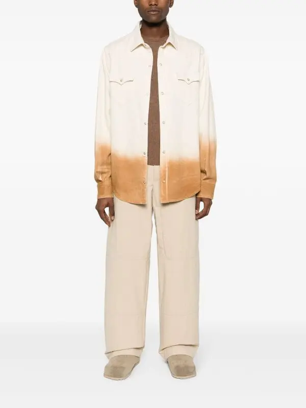 Alanui Gradient-effect Cotton Denim Shirt