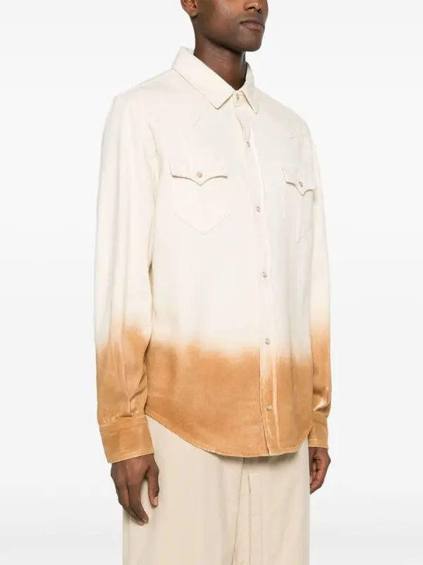 Alanui Gradient-effect Cotton Denim Shirt