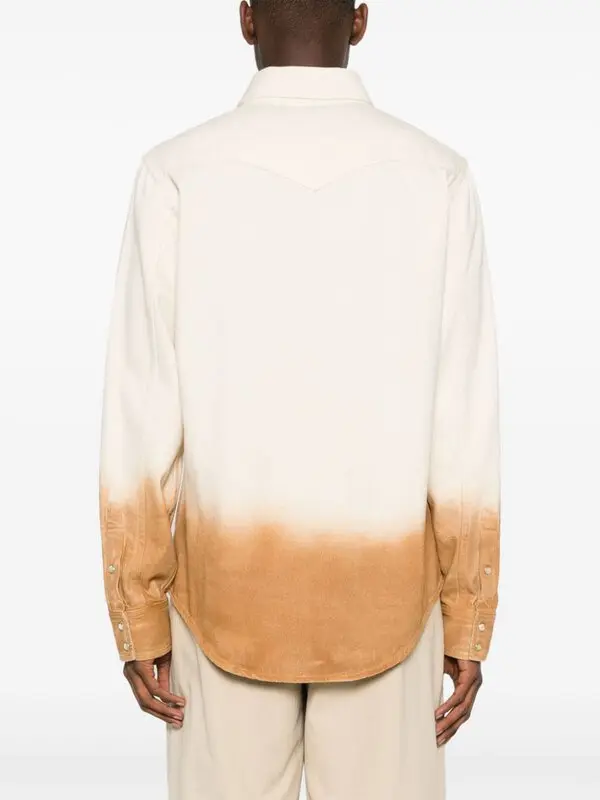 Alanui Gradient-effect Cotton Denim Shirt