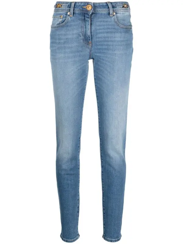 Versace Skinny Jeans With Medusa '95 Hardware