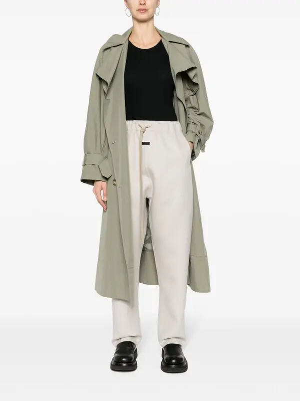 Fear Of God Logo-appliqué Virgin Wool-cashmere Blend Straight Leg Pants - Neutrals