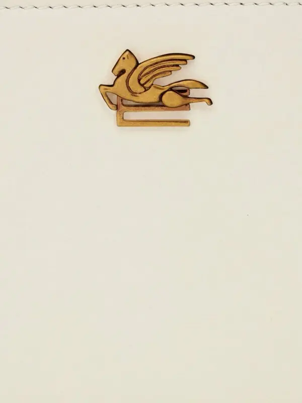 Etro Pegaso Leather Cardholder - Neutrals
