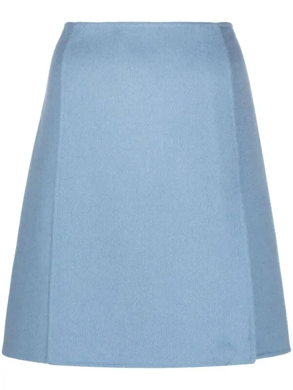 P.a.r.o.s.h High-waist Wool Mini Skirt - Blue