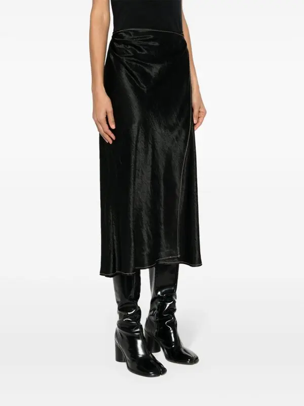 Acne Studios Satin Wrap Midi Skirt