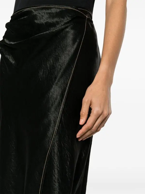 Acne Studios Satin Wrap Midi Skirt