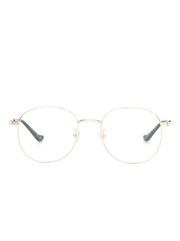 Gucci Gg1496oa Round-frame Glasses - Gold