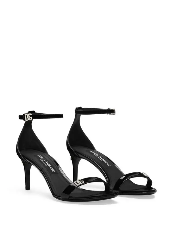 Dolce & Gabbana Logo-plaque Patent-leather Sandals