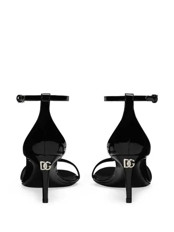 Dolce & Gabbana Logo-plaque Patent-leather Sandals