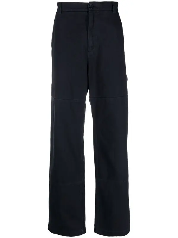 Dolce & Gabbana Logo-plaque Straight Trousers - Blue