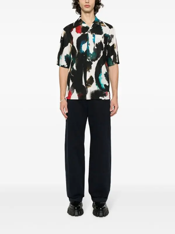 Dolce & Gabbana Logo-plaque Straight Trousers - Blue