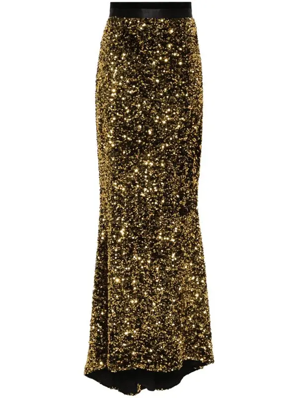 STYLAND Sequin-embellished Maxi Skirt