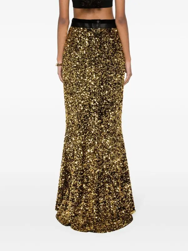 STYLAND Sequin-embellished Maxi Skirt