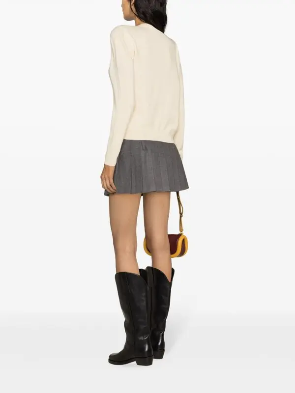 GANNI Mix Merino-cashmere Jumper - Neutrals